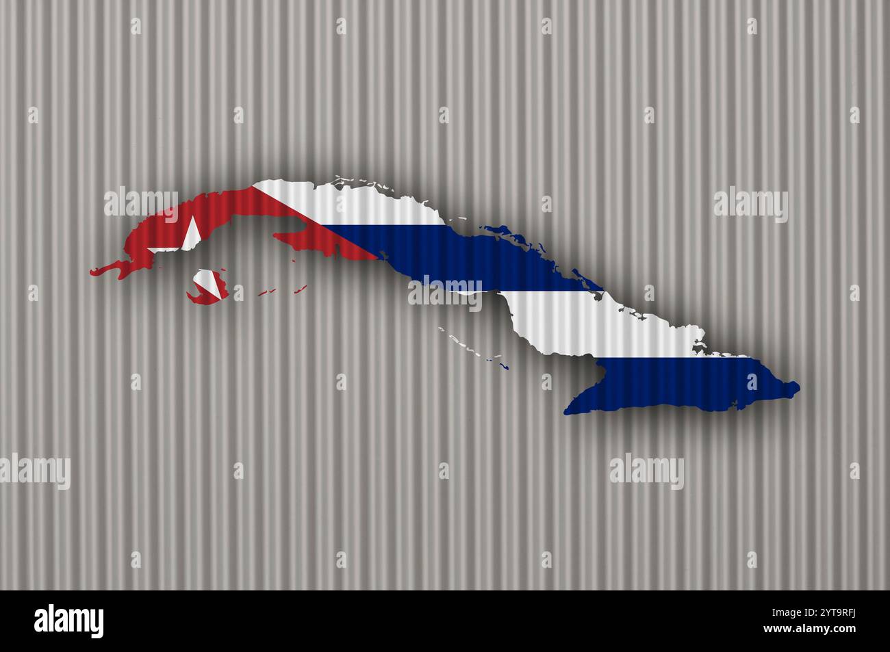Map of cuba on corrugated iron hi-res stock photography and images - Alamy