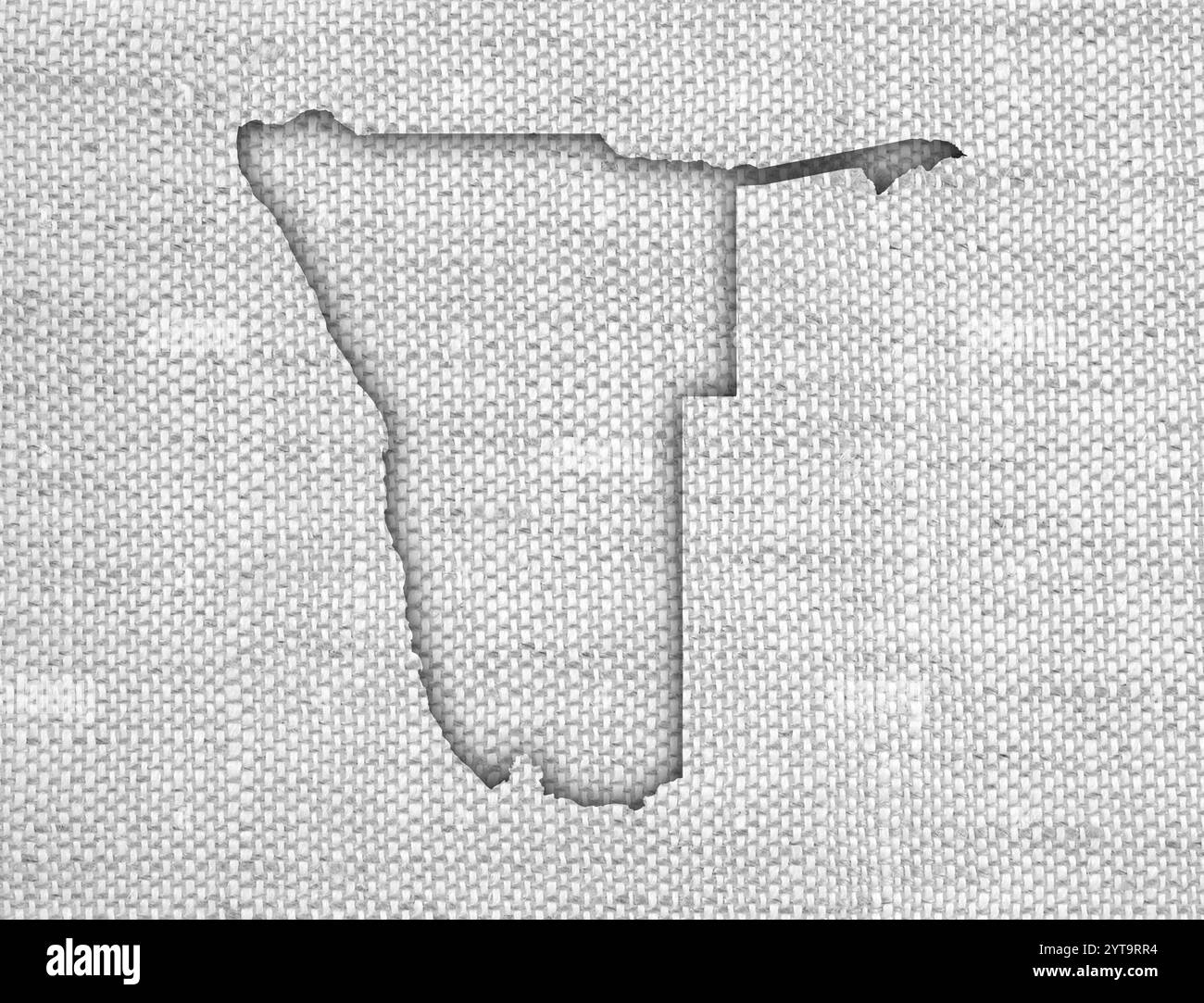 Map of Namibia on old linen Stock Photo - Alamy