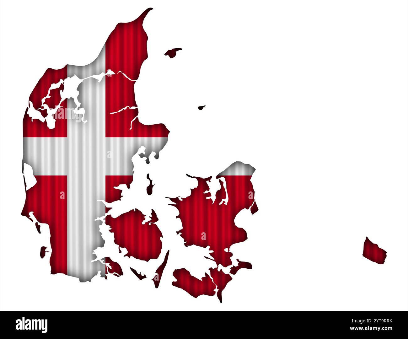 Map and flag of Denmark on corrugated iron Stock Photo - Alamy