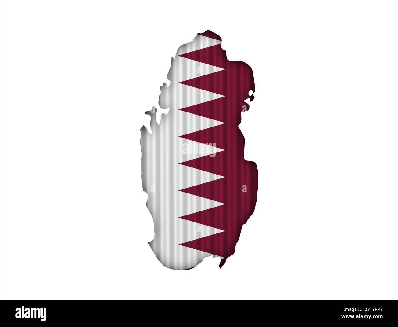 Qatar country map line hi-res stock photography and images - Alamy