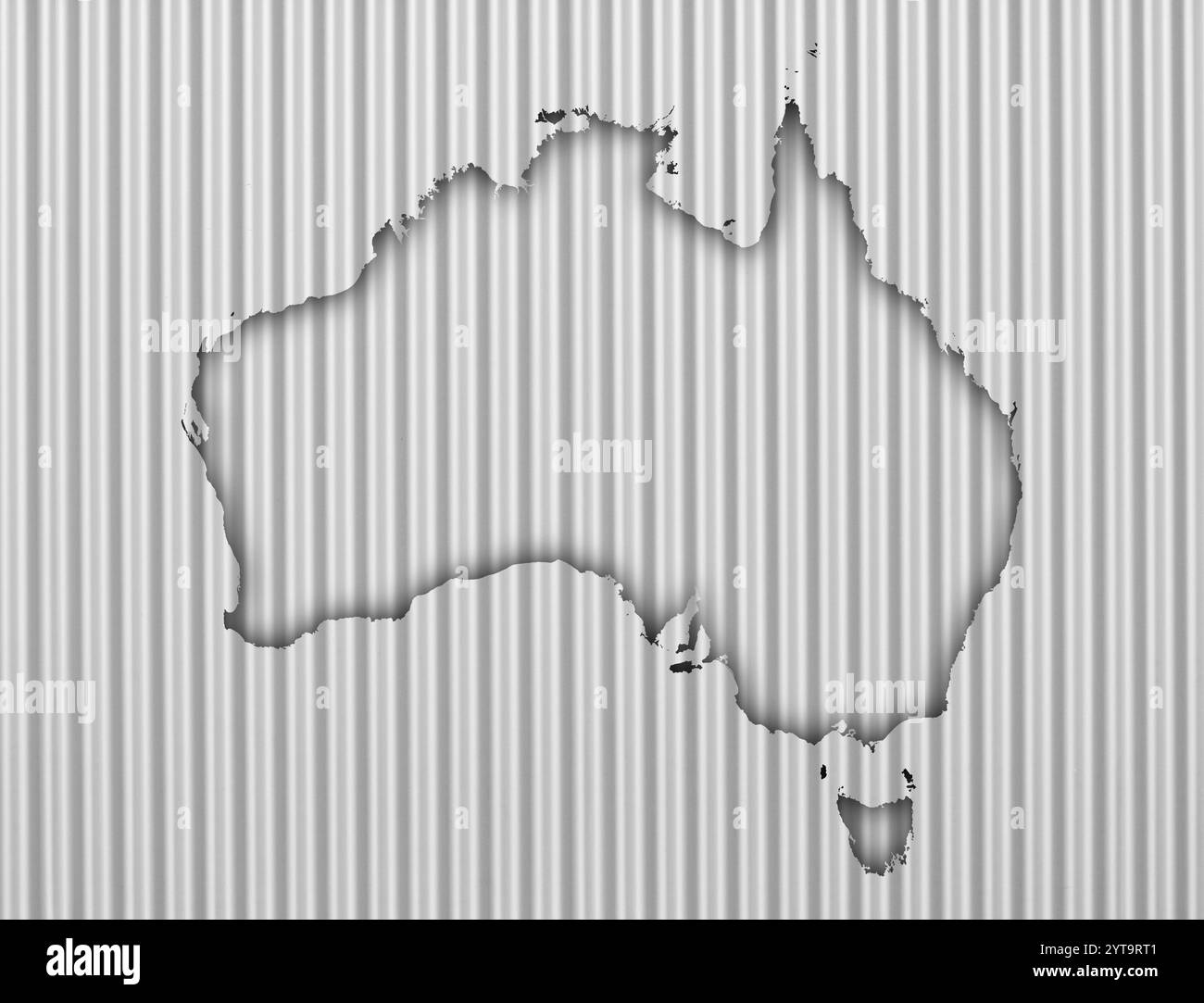 Map of Australia on corrugated iron Stock Photo - Alamy
