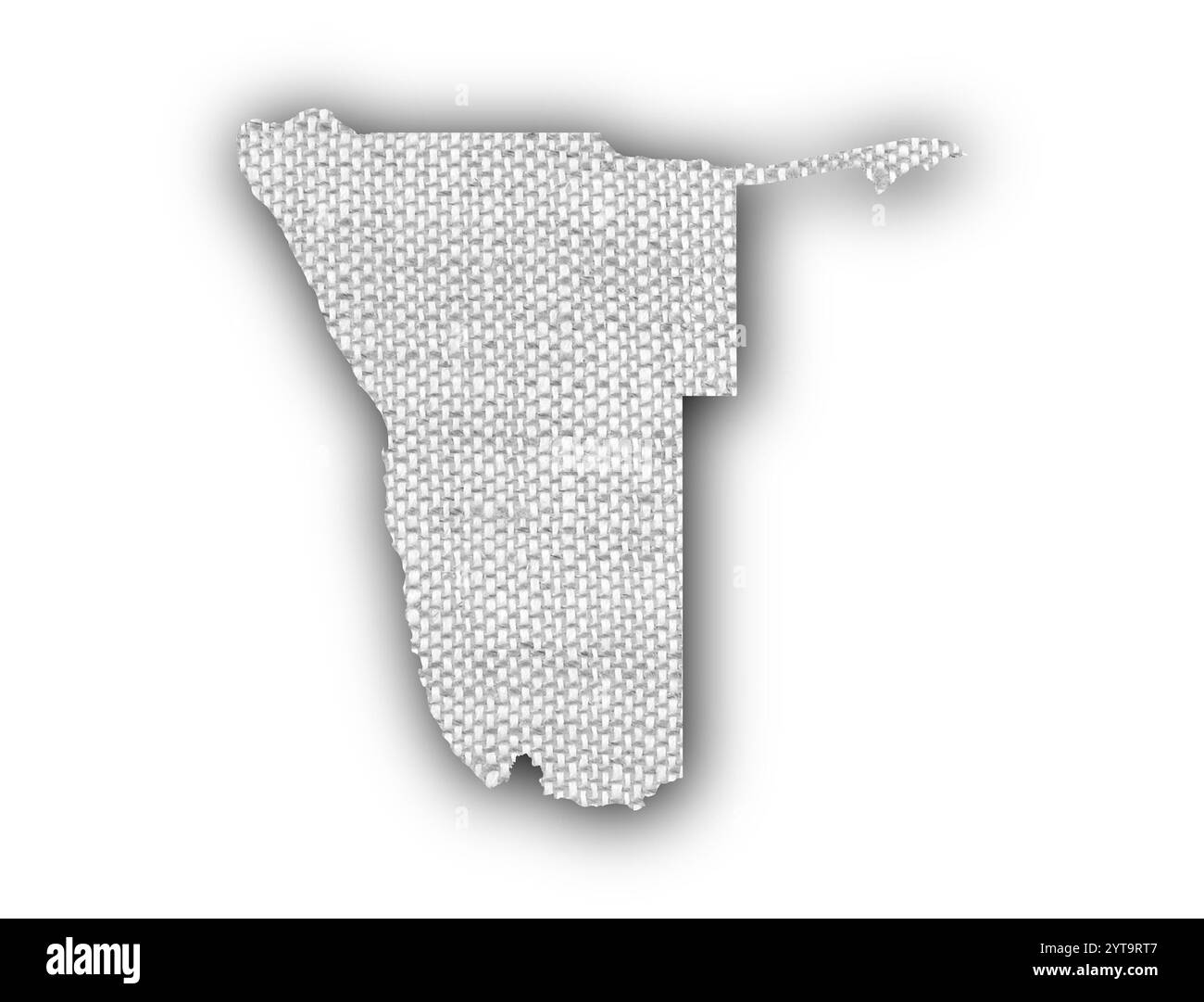 Map of Namibia on old linen Stock Photo - Alamy