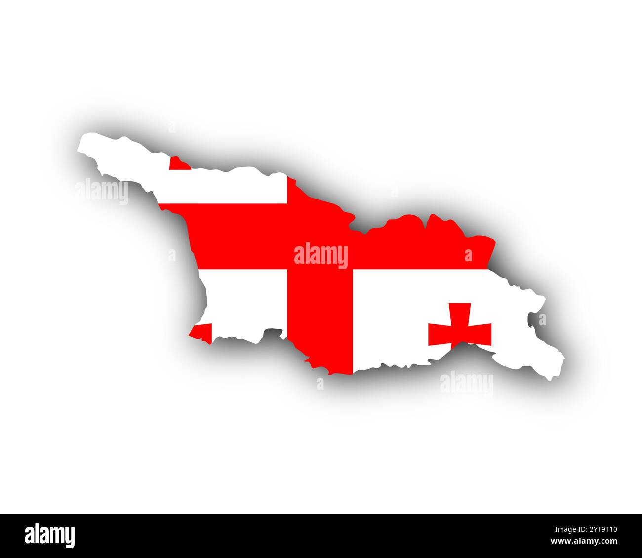 Georgia flag map hi-res stock photography and images - Alamy