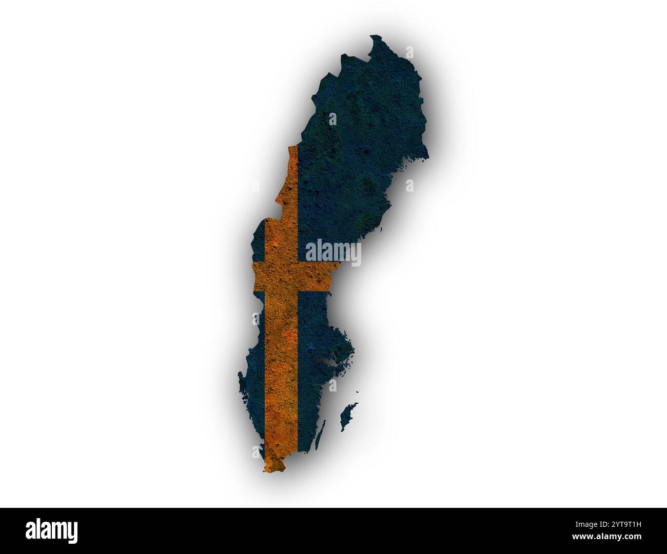 Flag map of sweden hi-res stock photography and images - Alamy