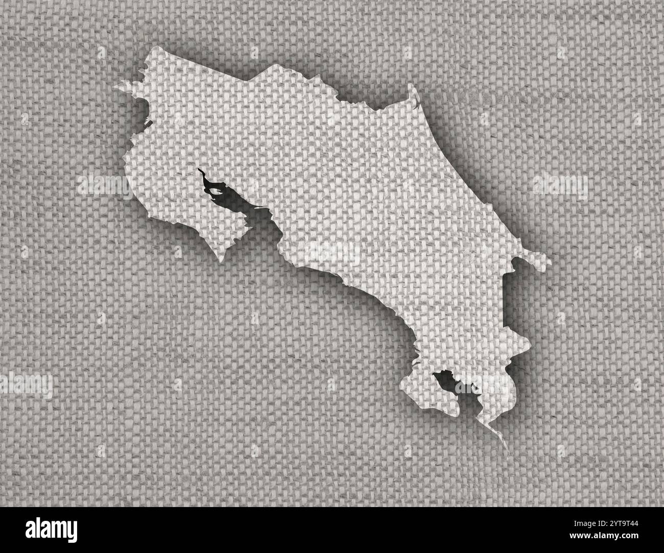 Map of Costa Rica on old linen Stock Photo - Alamy