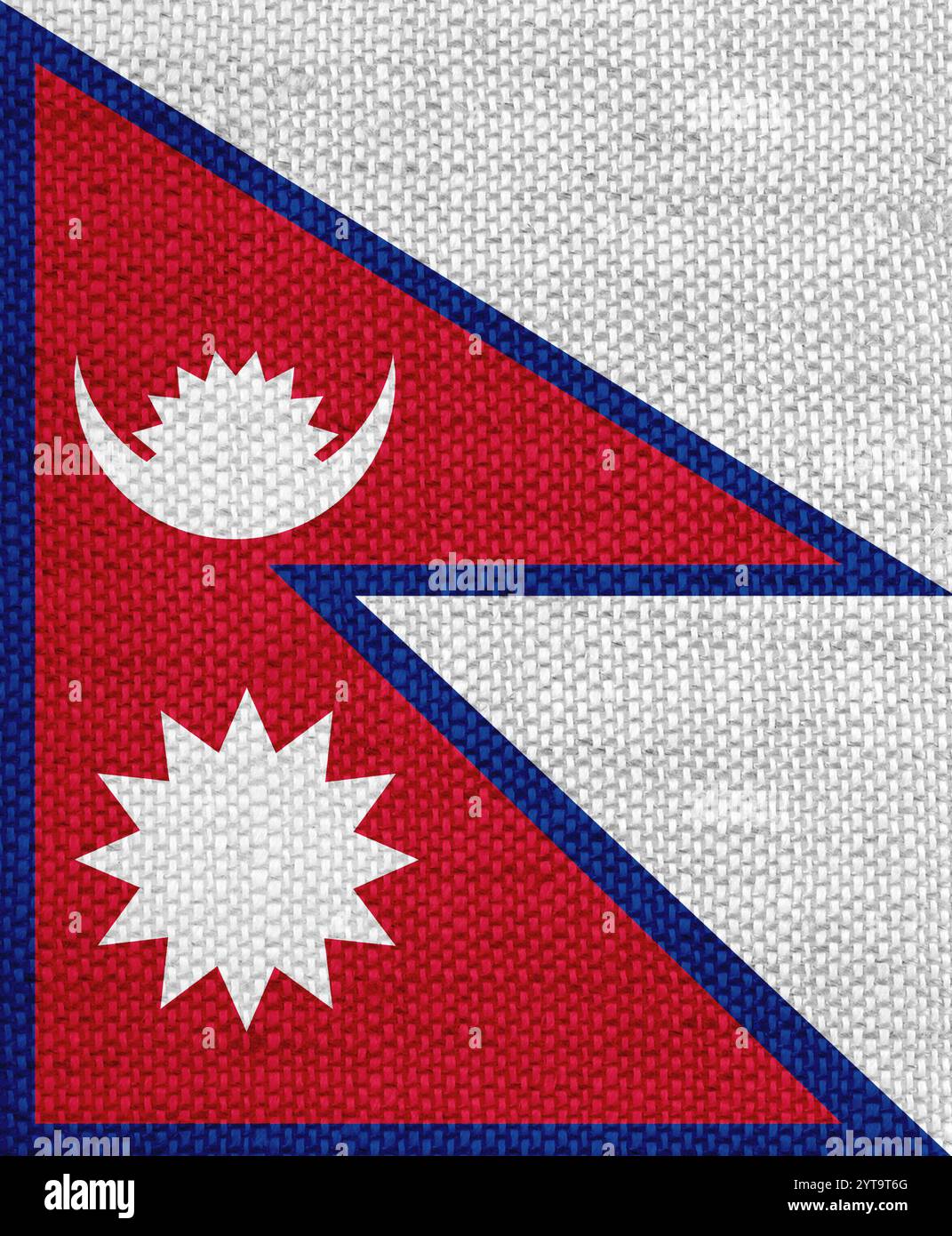 Nepal flag pattern on fabric hi-res stock photography and images - Alamy