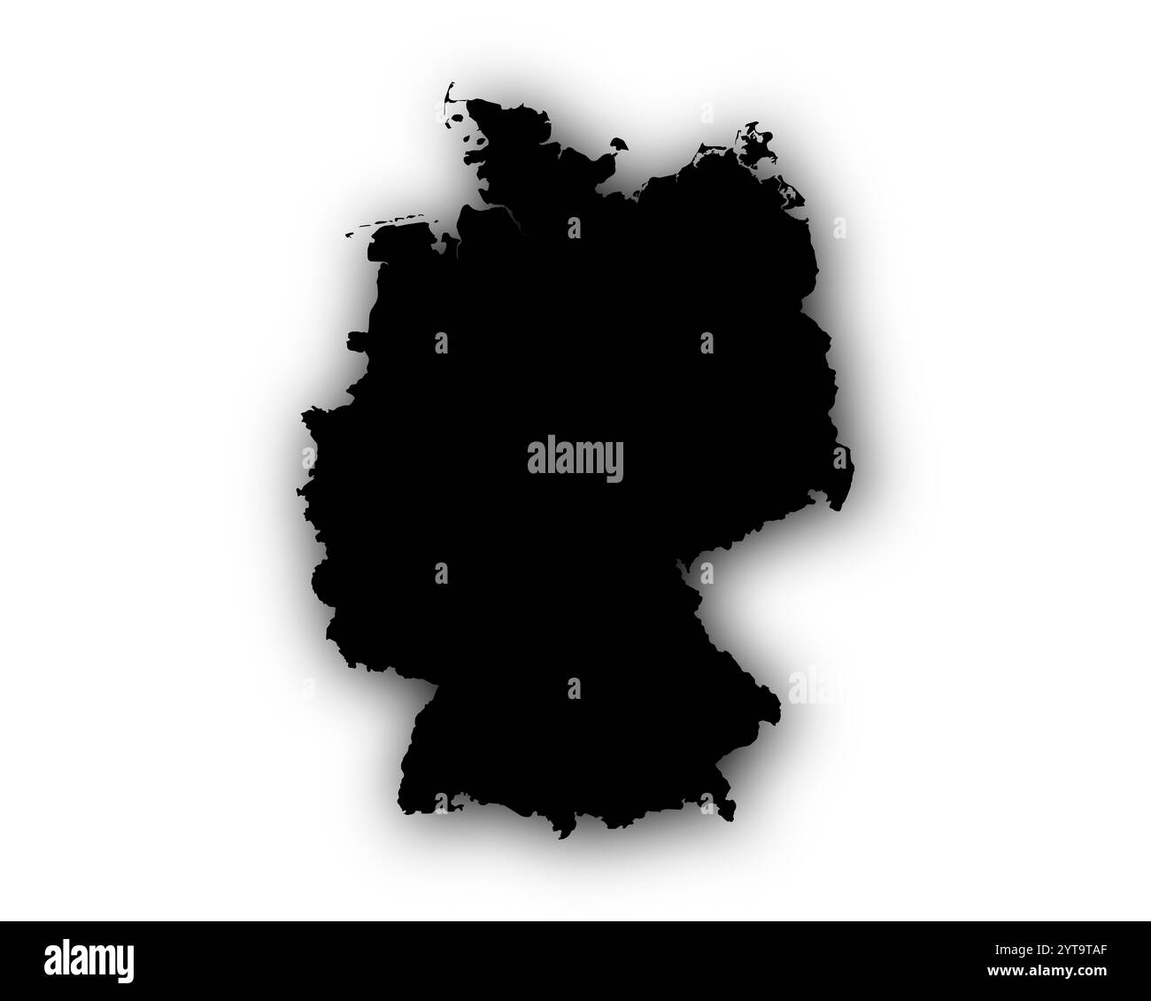 Map of germany Black and White Stock Photos & Images - Alamy