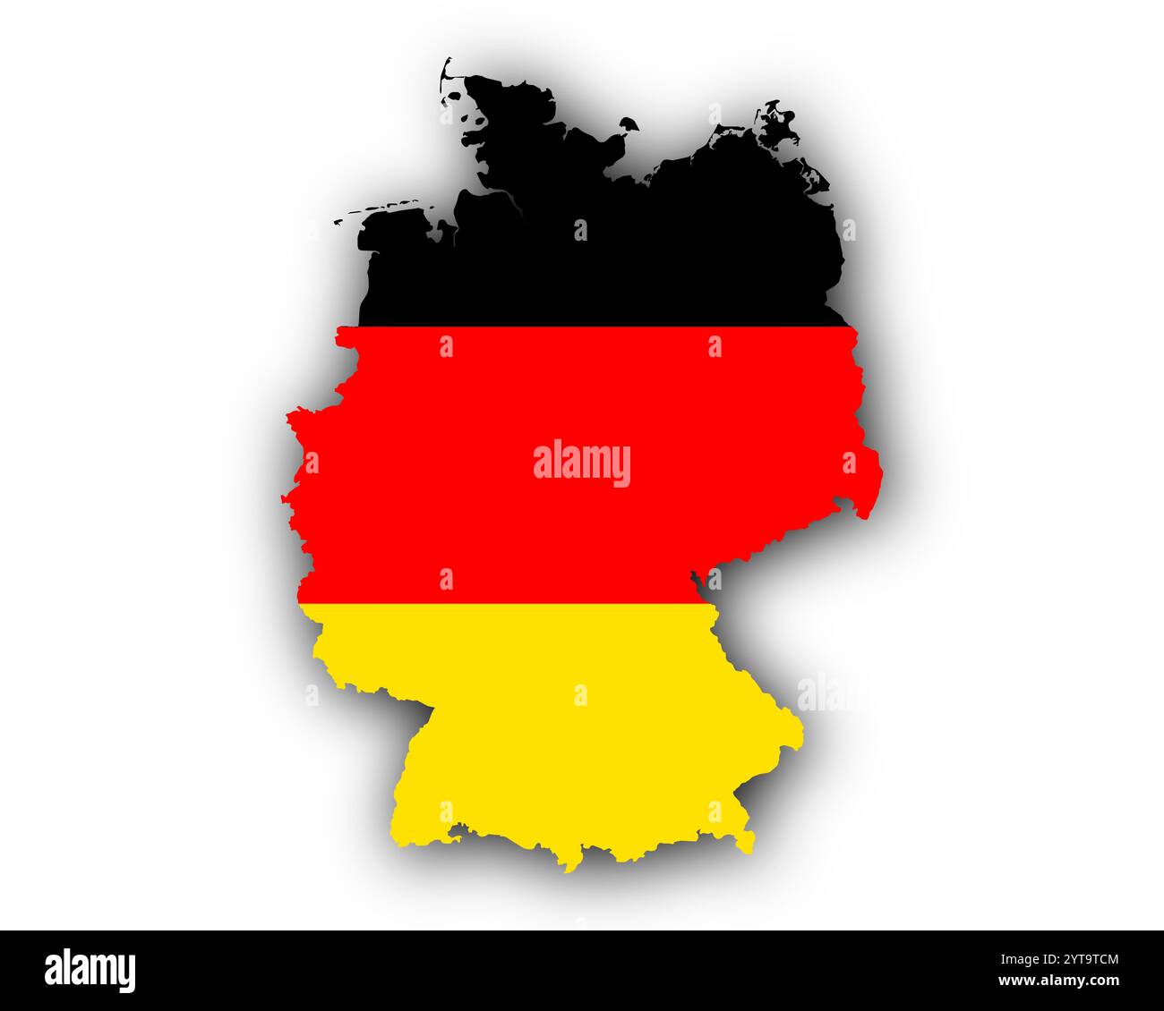 Map and flag of Germany Stock Photo - Alamy