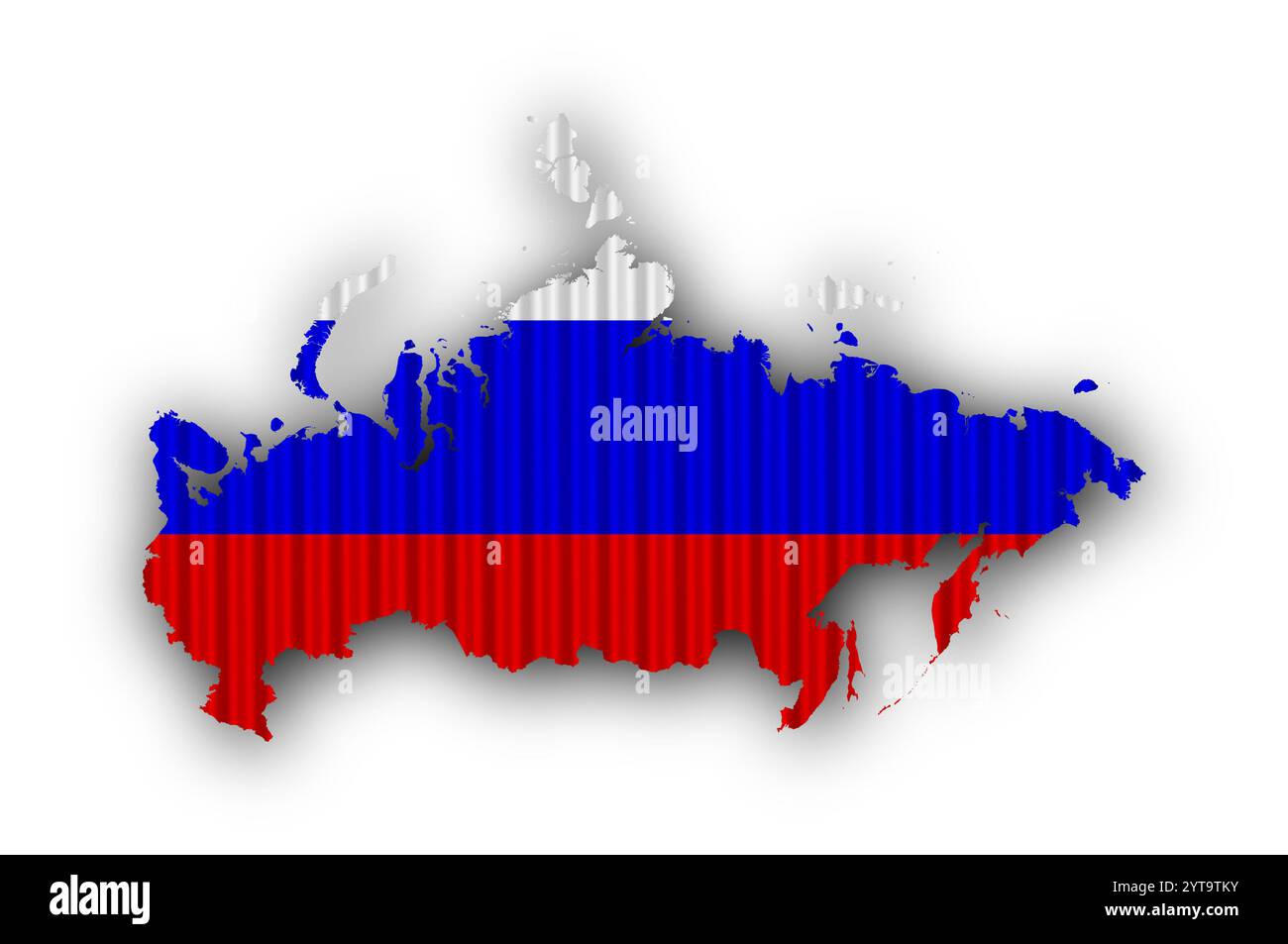 Map and flag of Russia on corrugated iron Stock Photo - Alamy