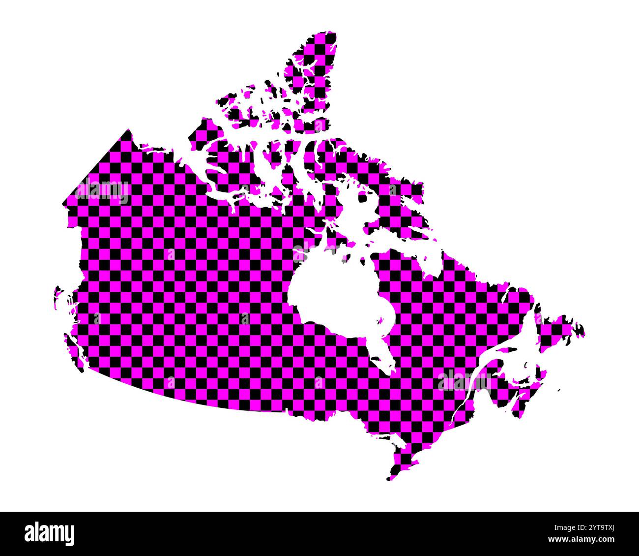 Canada map black country hi-res stock photography and images - Alamy