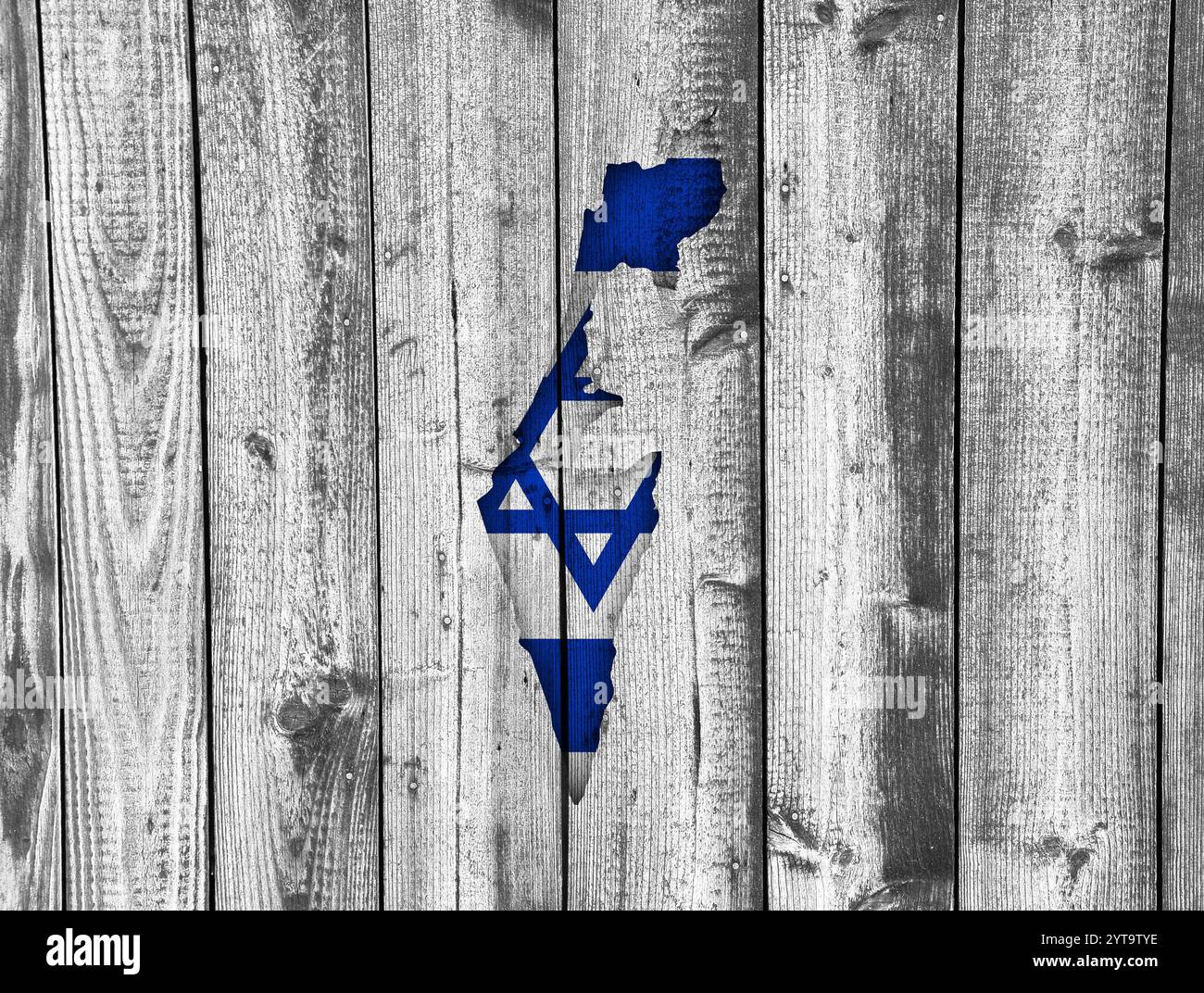 Map of israel on weathered wood hi-res stock photography and images - Alamy