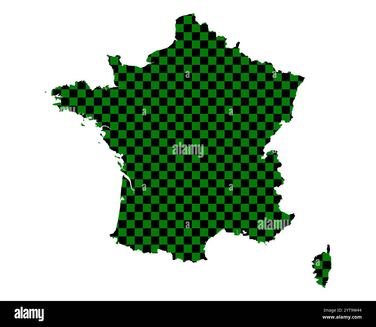 Map of France in checkerboard pattern Stock Photo - Alamy