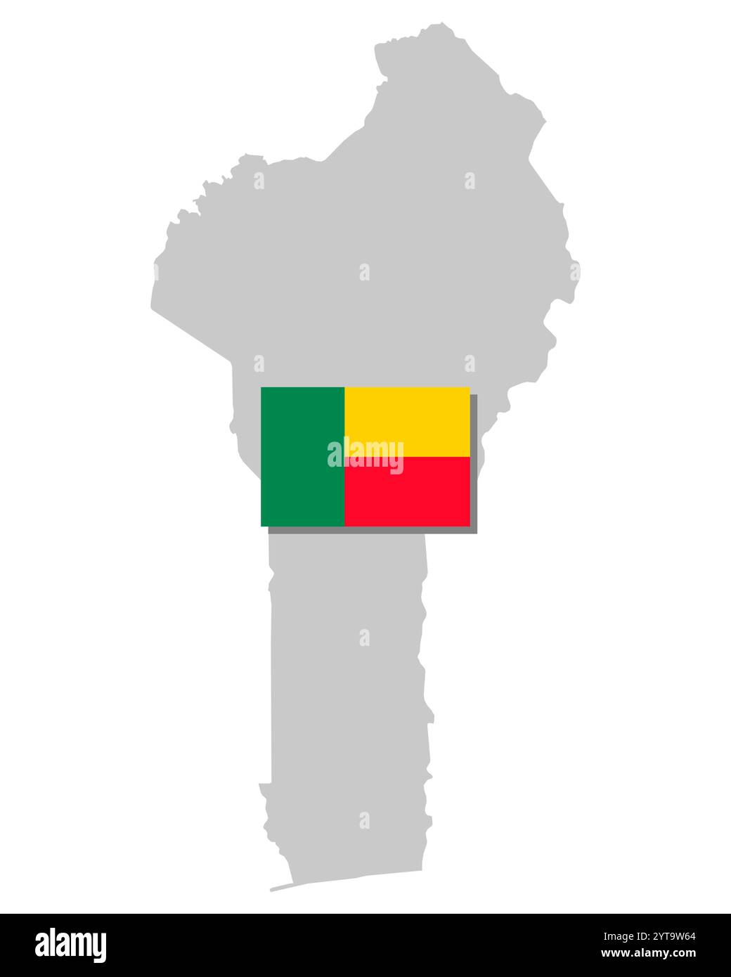 Flag and map of Benin Stock Photo - Alamy