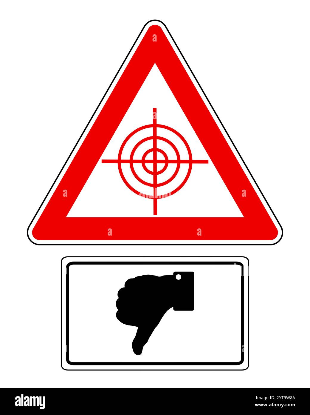Target road sign illustration hi-res stock photography and images - Alamy