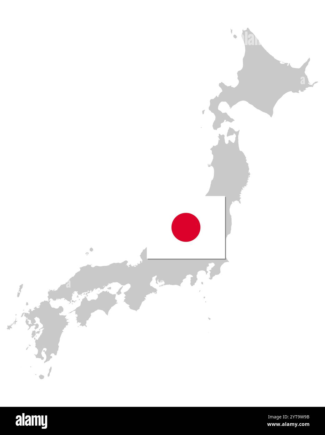 Flag and map of Japan Stock Photo - Alamy