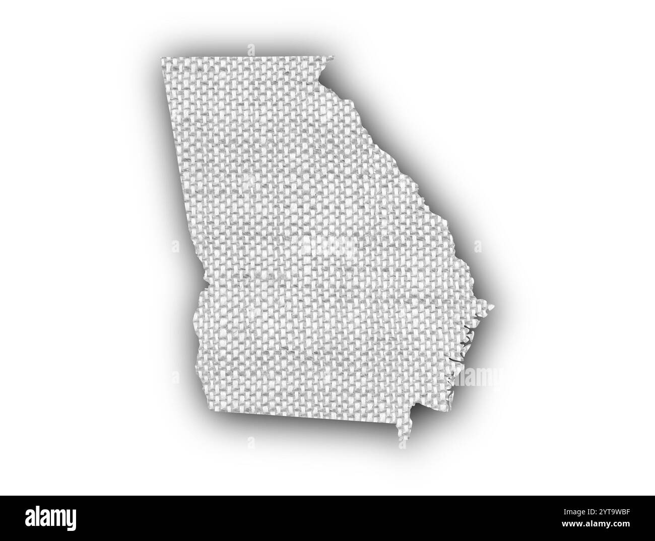 Map of Georgia on old linen Stock Photo - Alamy