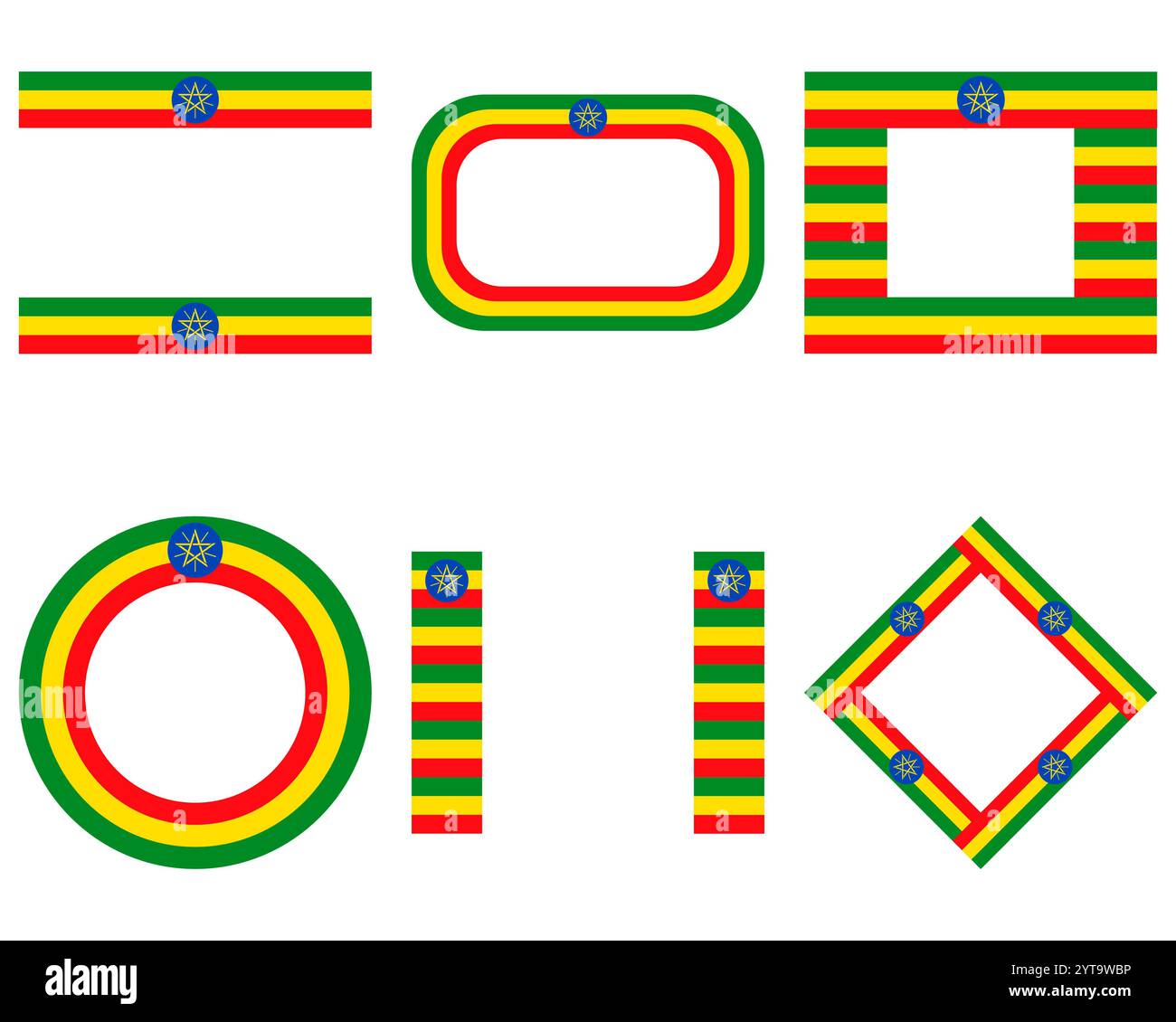 Flags of ethiopia with text free space hi-res stock photography and ...