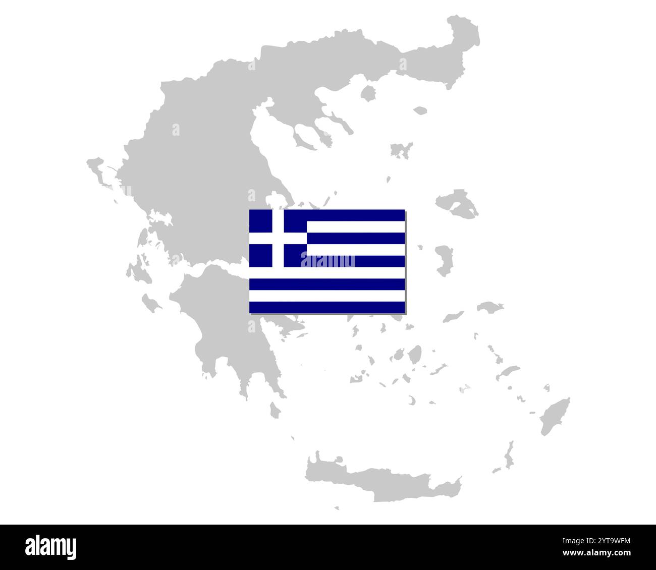 Flag and map of Greece Stock Photo - Alamy