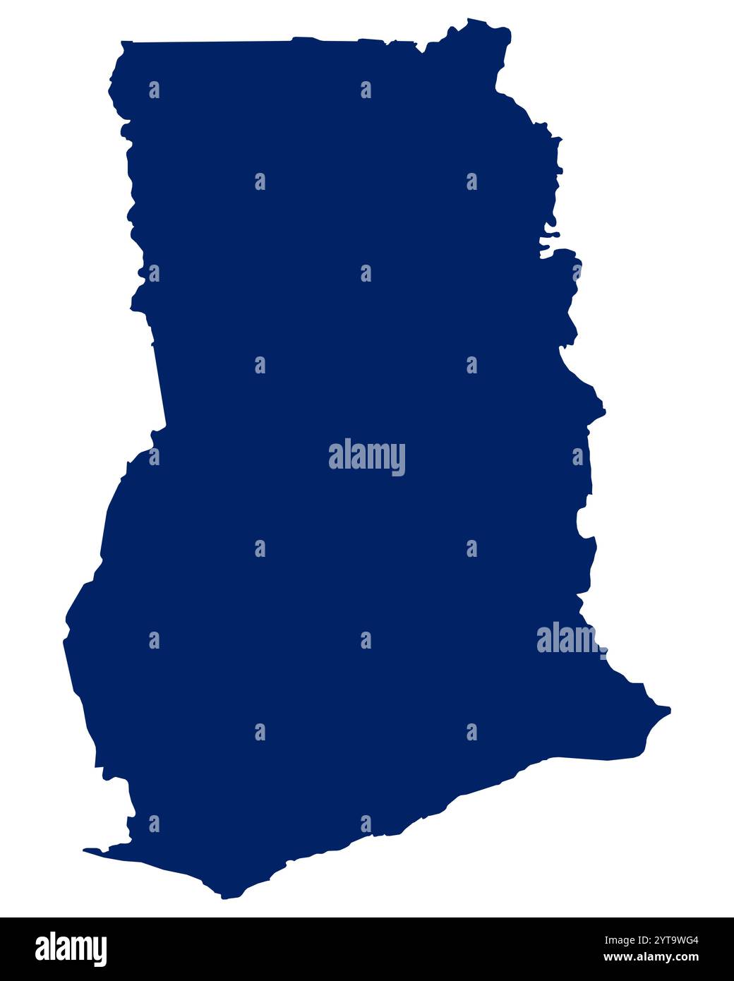 Map of Ghana in blue color Stock Photo - Alamy