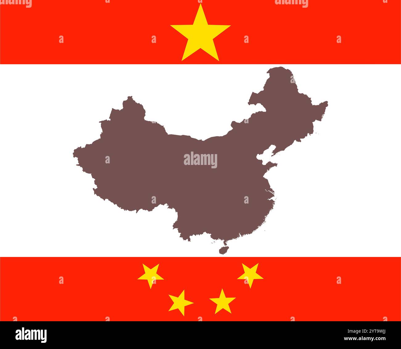 Map of China on background with flag Stock Photo - Alamy