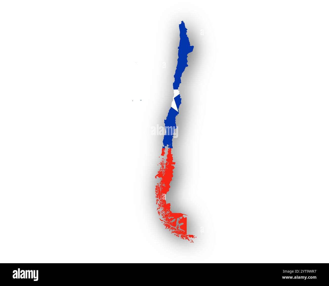 Map and flag of Chile Stock Photo - Alamy