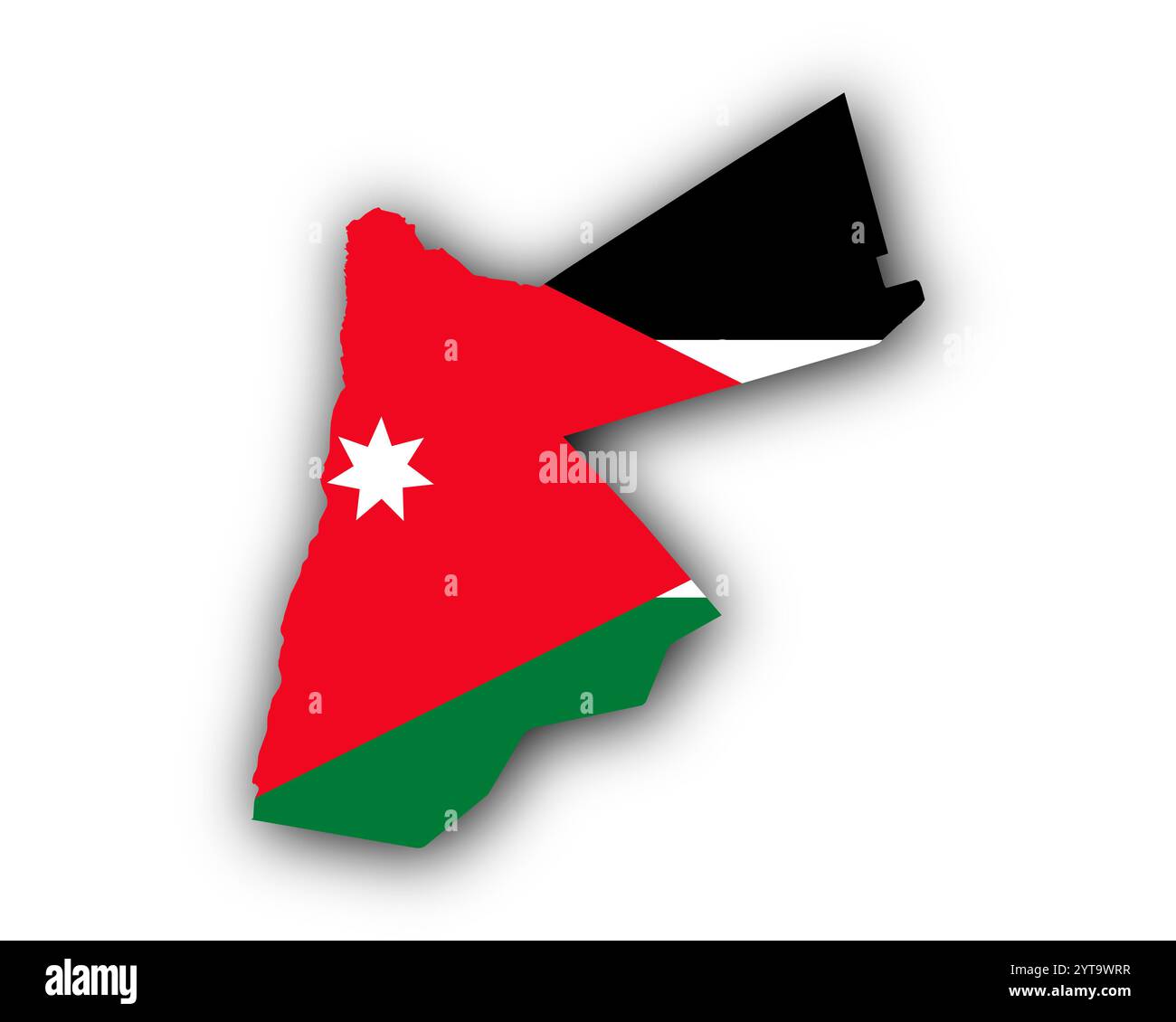 Map and flag of Jordan Stock Photo - Alamy