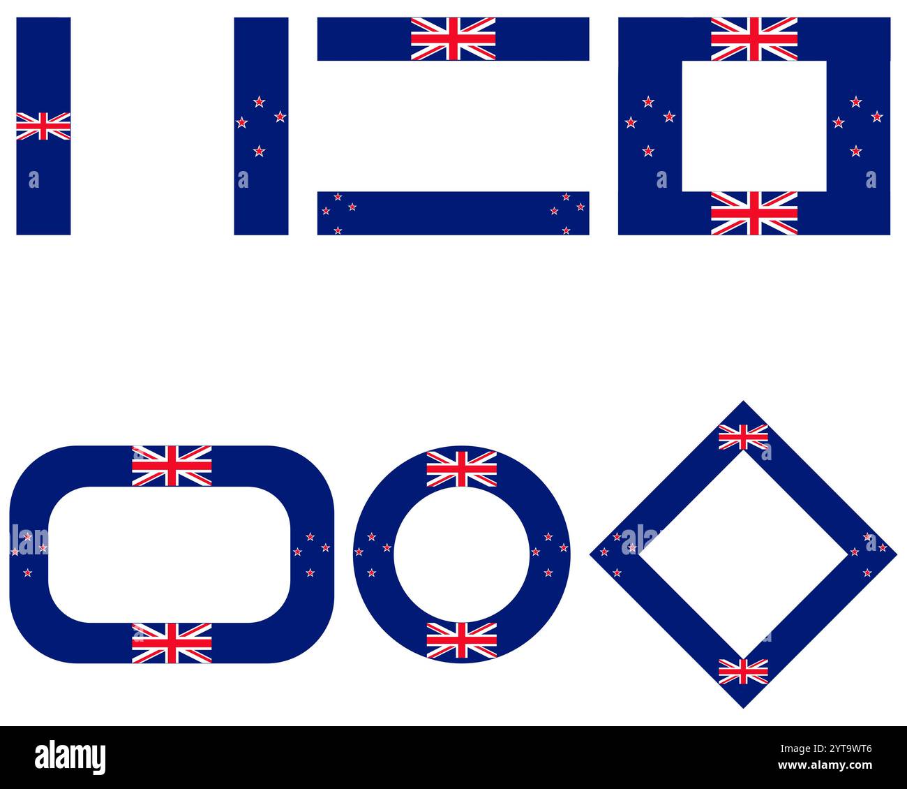 Flags of new zealand with free text space hi-res stock photography and ...