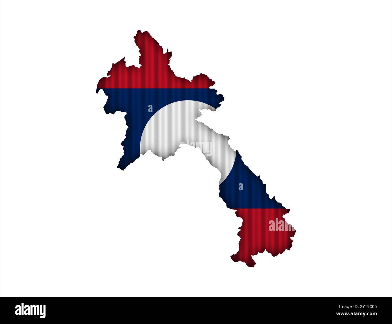 Flag laos on white Cut Out Stock Images & Pictures - Alamy