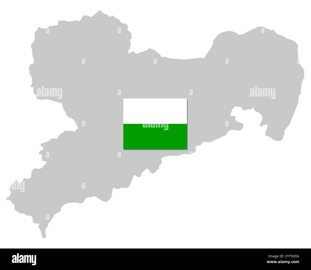 Flag and map of Saxony Stock Photo - Alamy