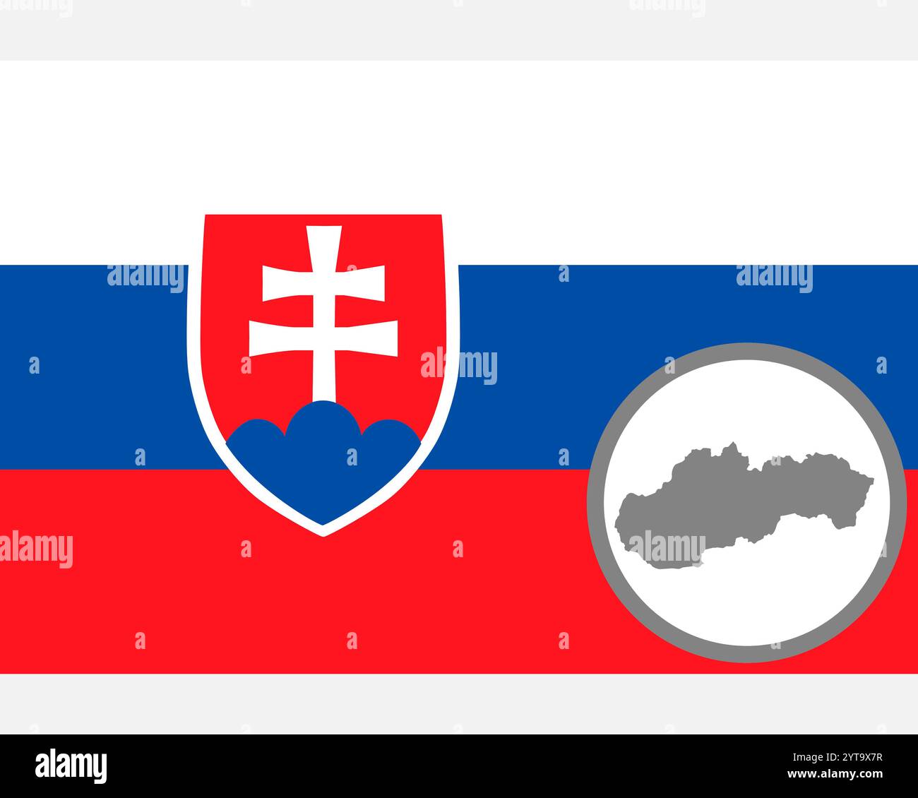 Flag and map of Slovakia Stock Photo - Alamy