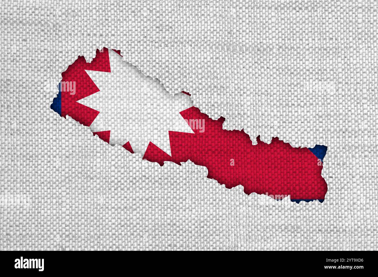 Nepal flag pattern on fabric hi-res stock photography and images - Alamy
