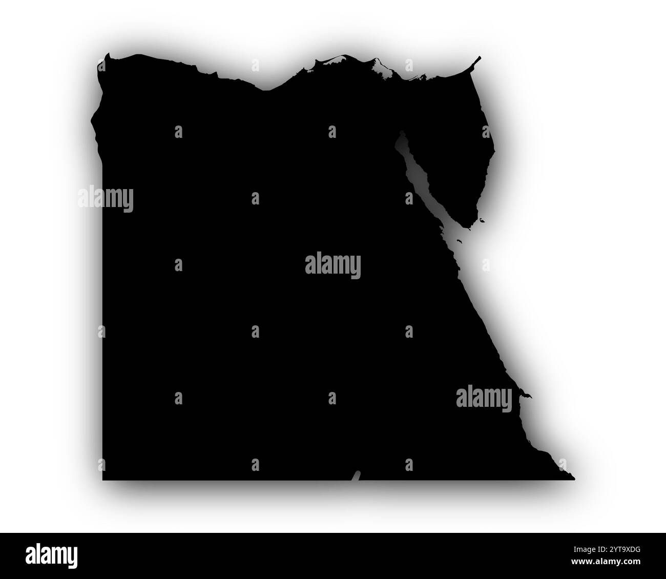 Silhouette egypt map hi-res stock photography and images - Alamy