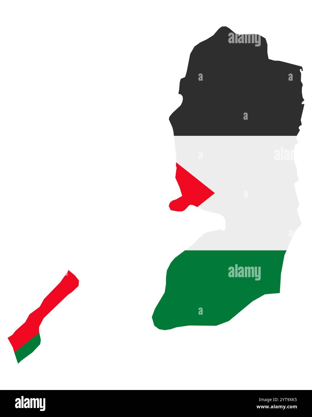 Flag in map of Palestine Stock Photo - Alamy