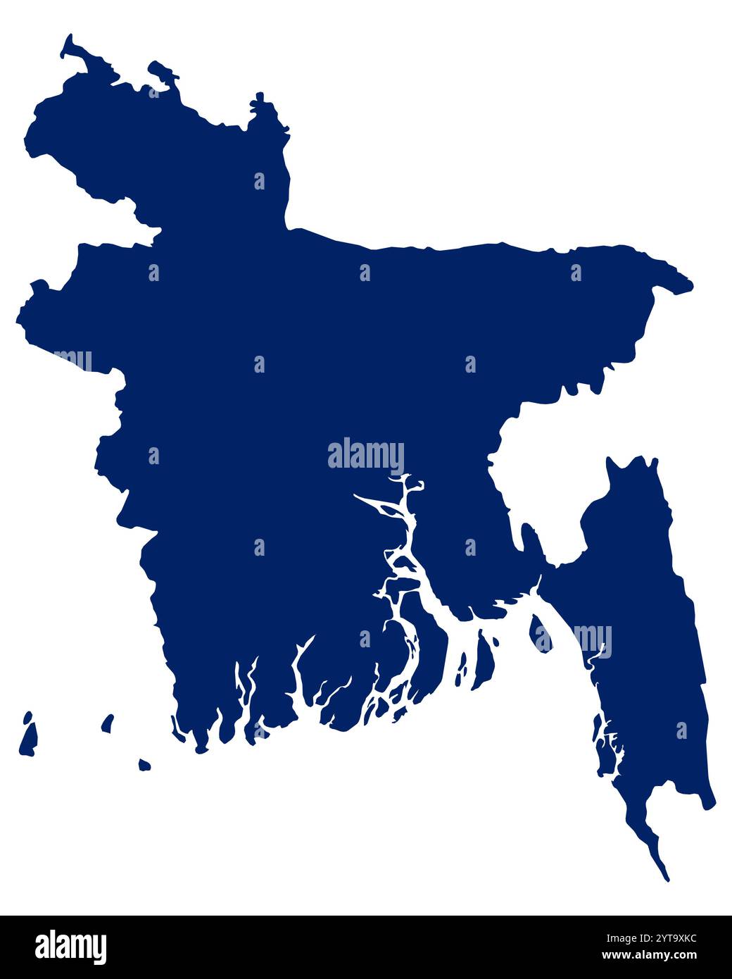 Map of Bangladesh in blue color Stock Photo - Alamy
