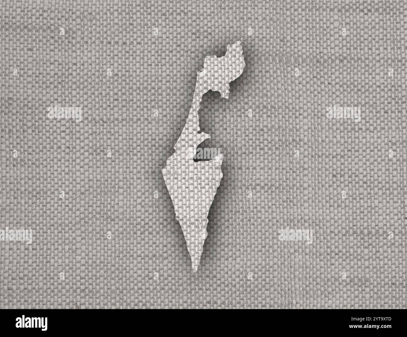 Map of Israel on old linen Stock Photo - Alamy