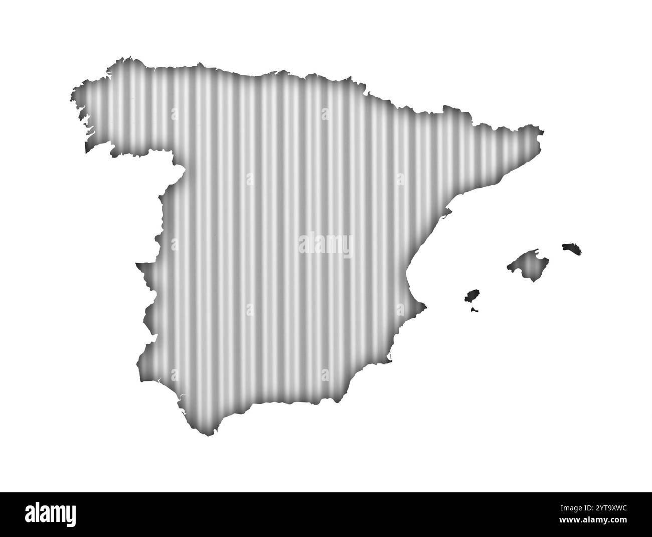 Coloring Map Of Spain Black Color Blind Map Of Spain Stock Vector By