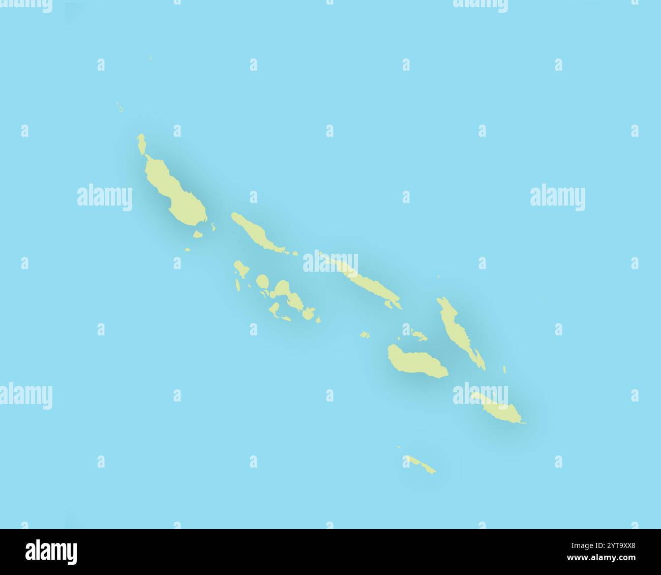 Map of the solomon islands with shadows hi-res stock photography and ...
