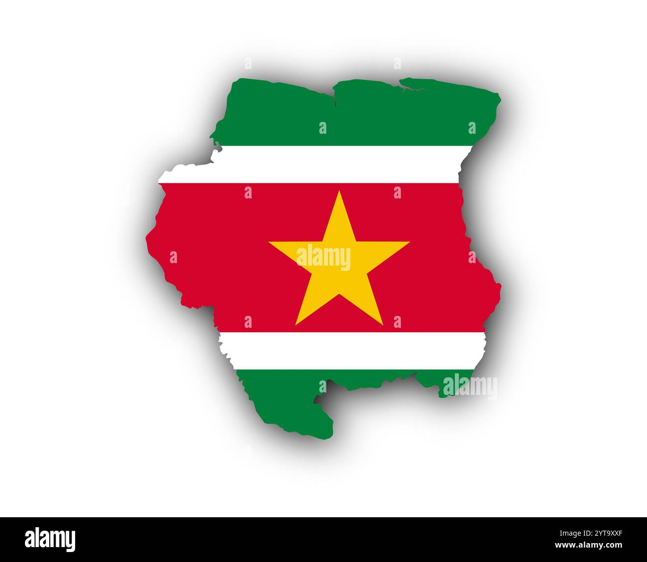 Flag map of suriname hi-res stock photography and images - Alamy