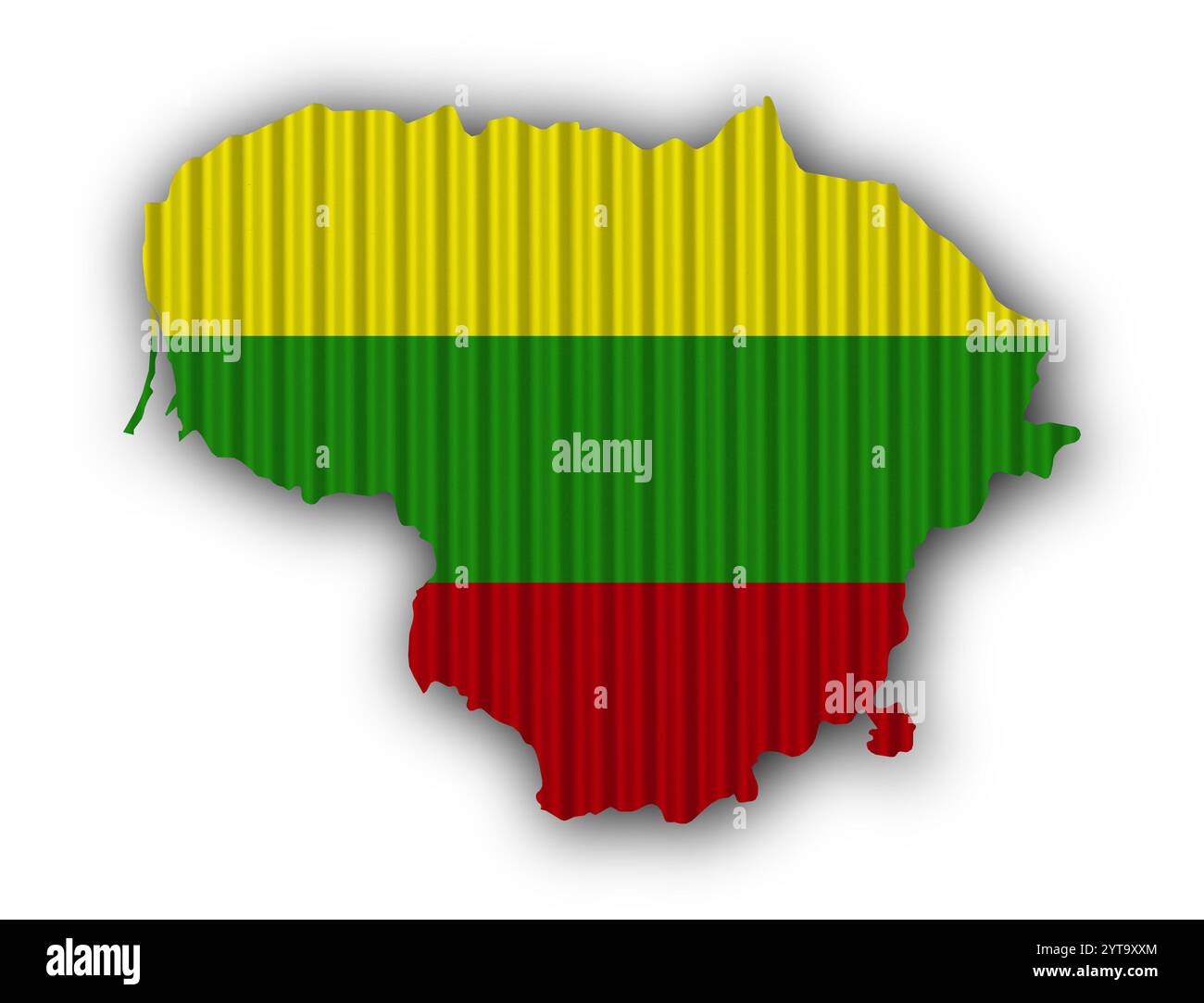 Map and flag of Lithuania on corrugated iron Stock Photo - Alamy
