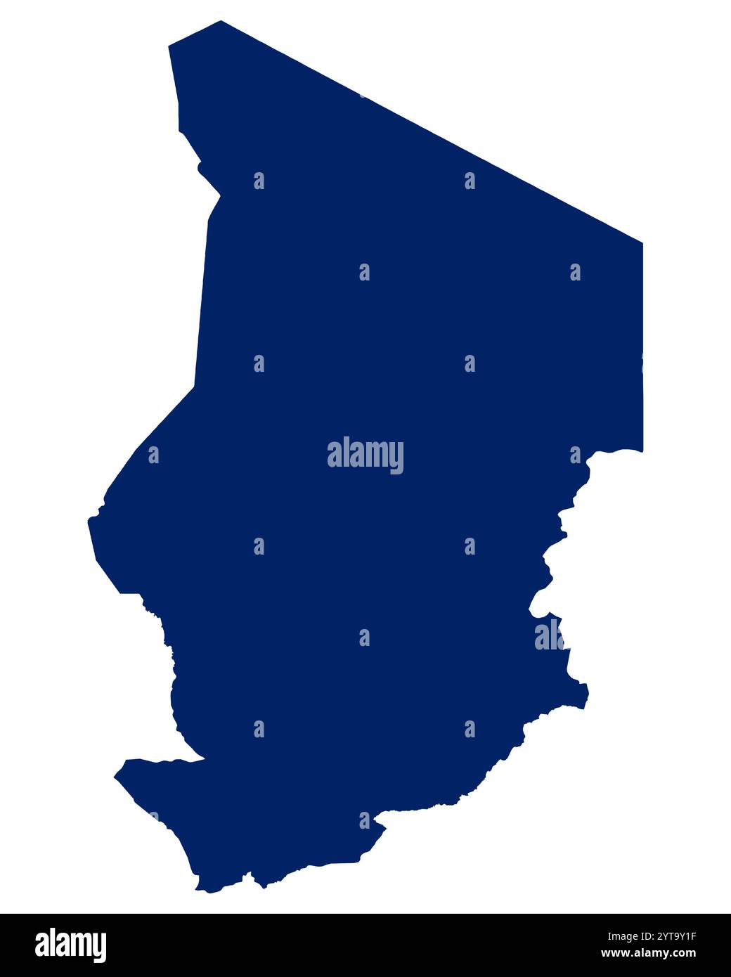 Map of Chad in blue color Stock Photo - Alamy
