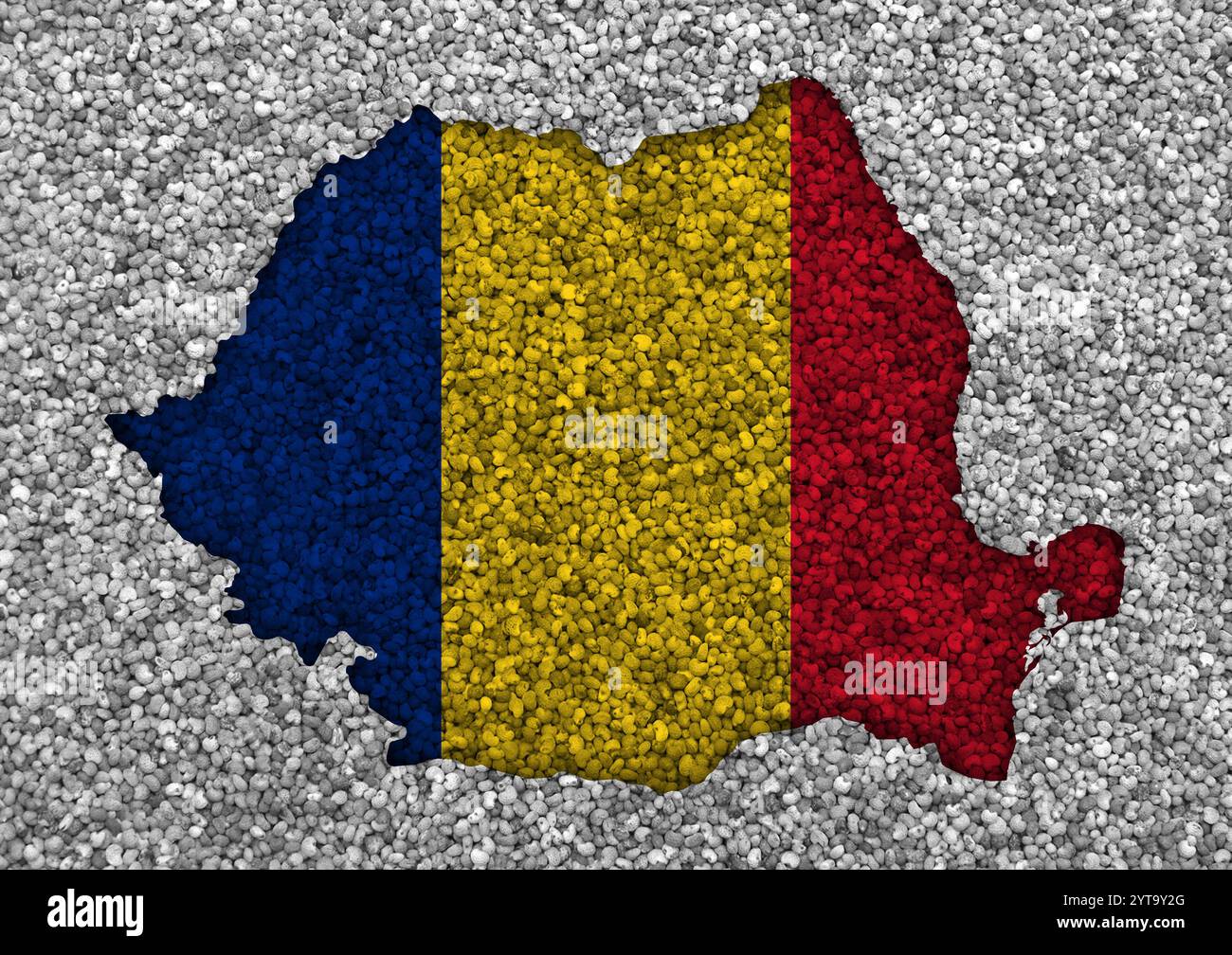 Map of Romania on texture Stock Photo - Alamy
