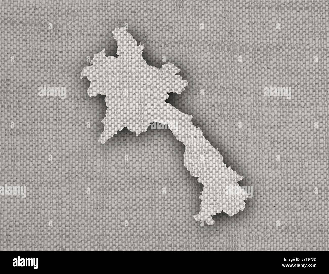 Map of Laos on old linen Stock Photo - Alamy