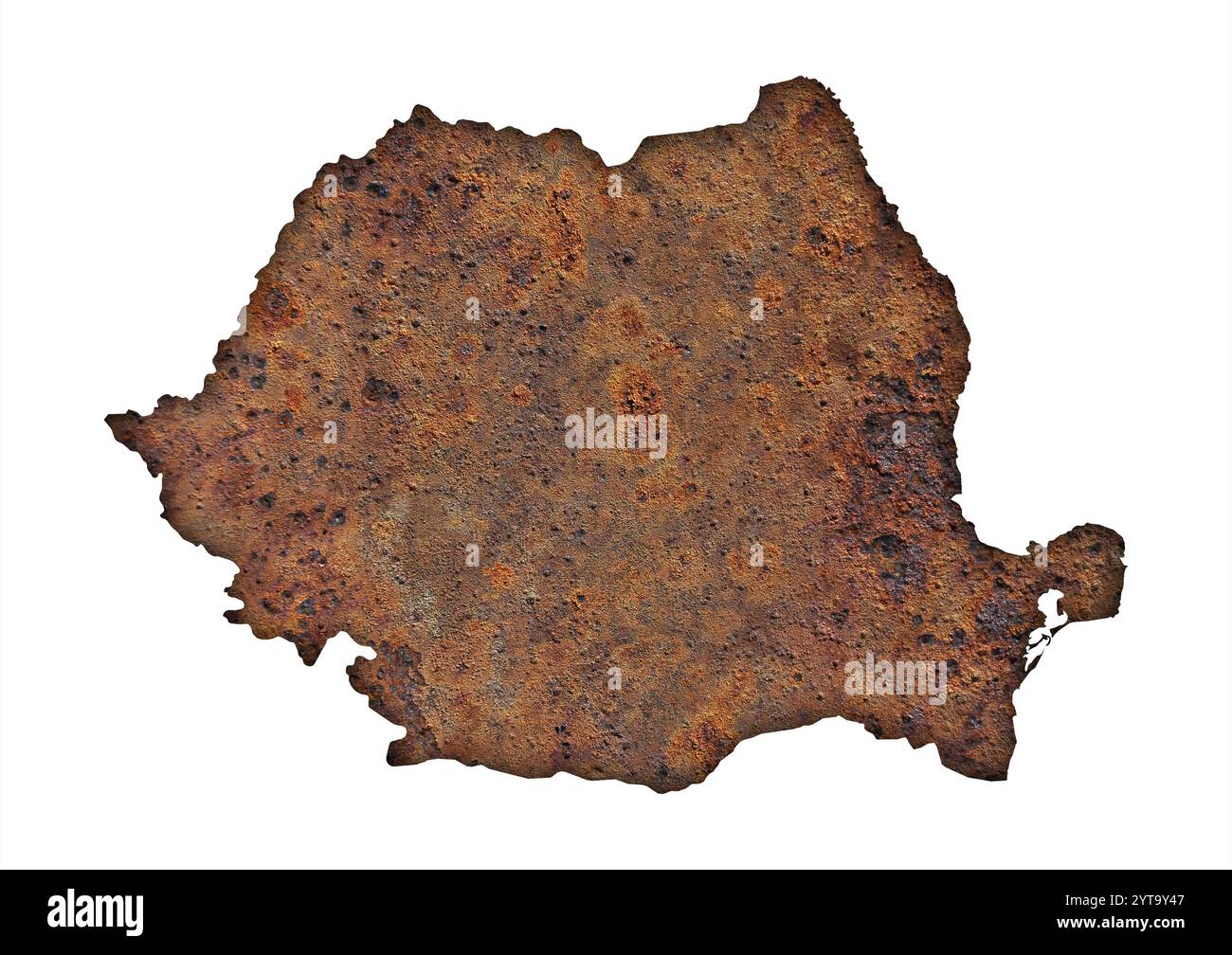Map of Romania on texture Stock Photo - Alamy