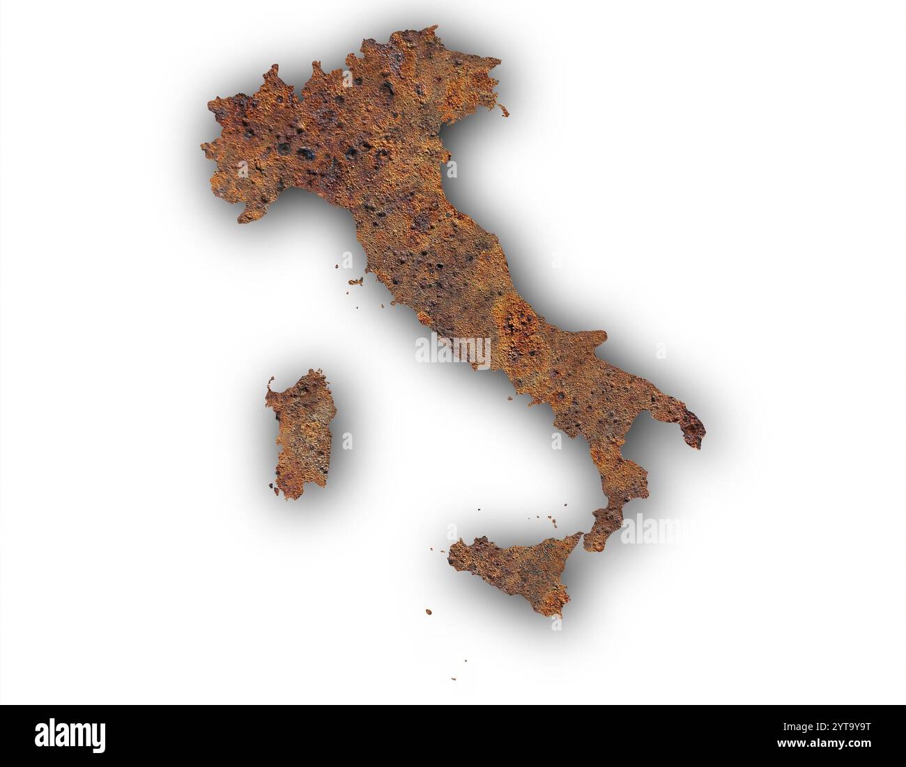Map of Italy on texture Stock Photo - Alamy