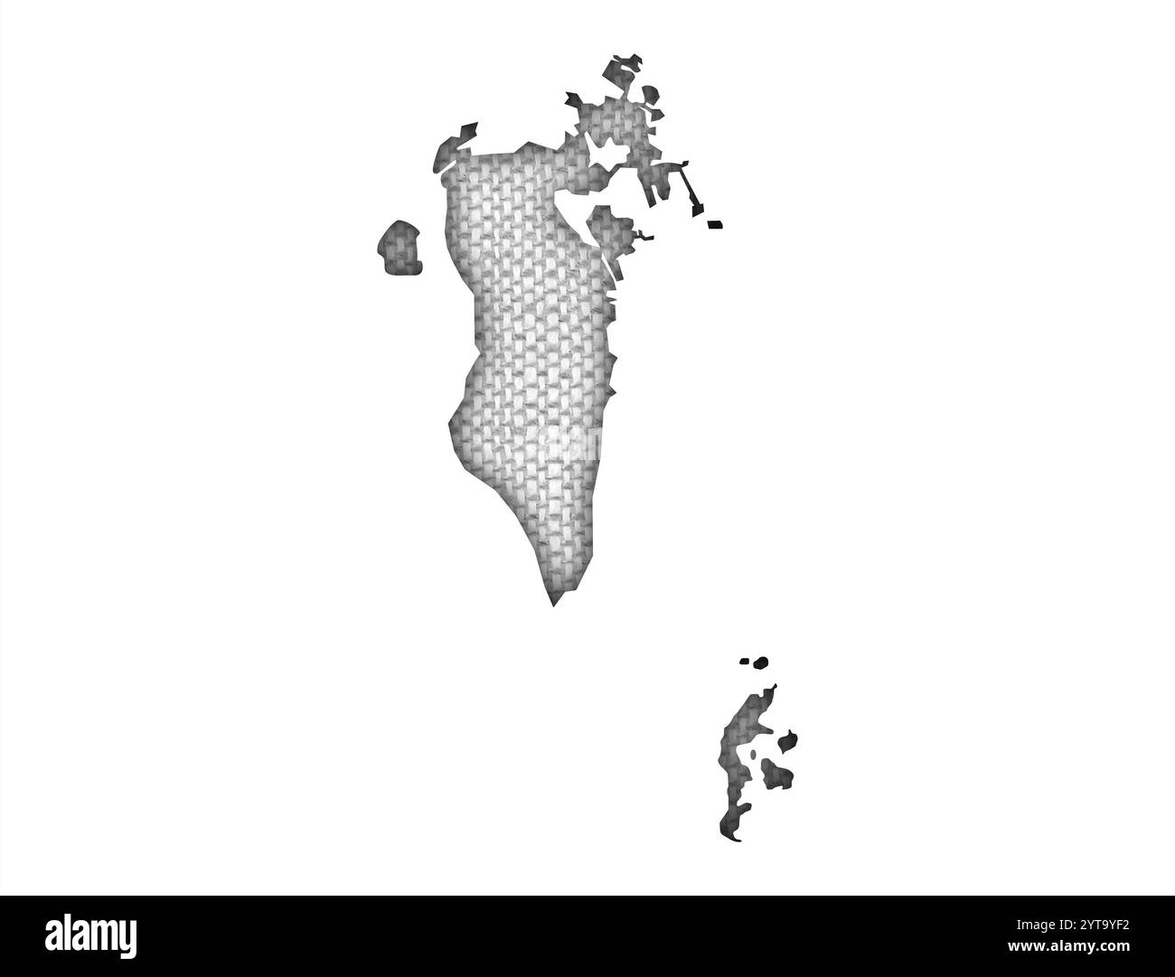 Map of Bahrain on old linen Stock Photo - Alamy