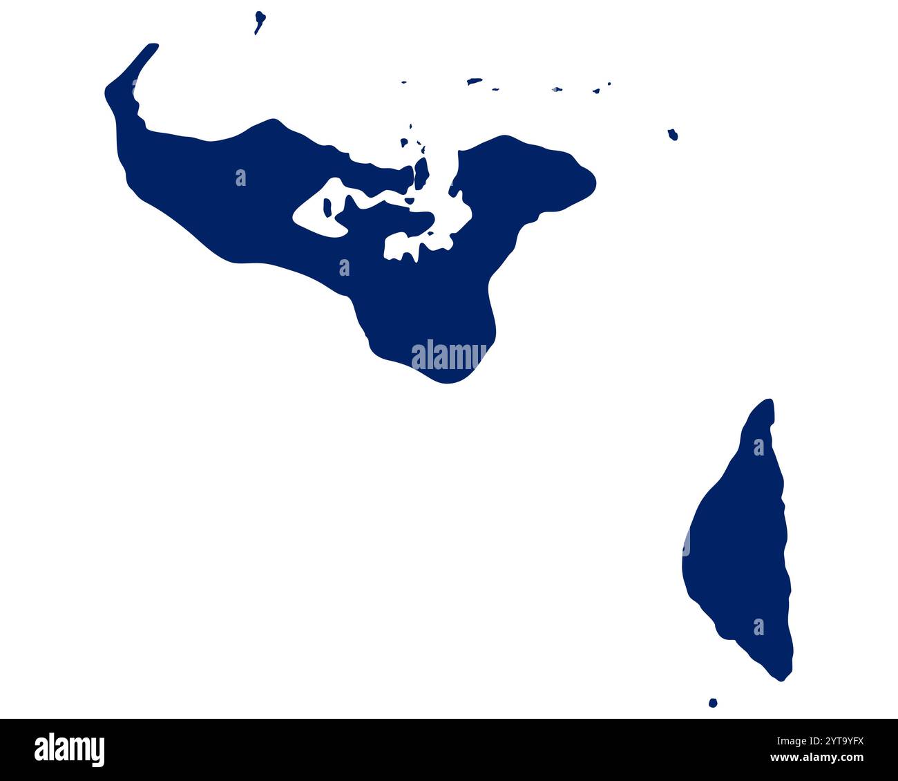 Map of Tonga in blue color Stock Photo - Alamy