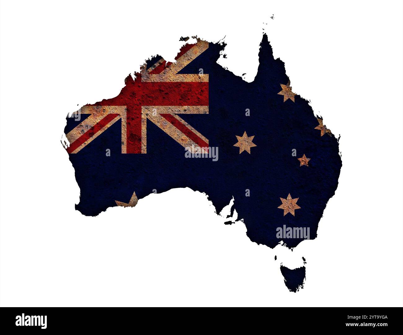 Map of australia on rusty metal hi-res stock photography and images - Alamy