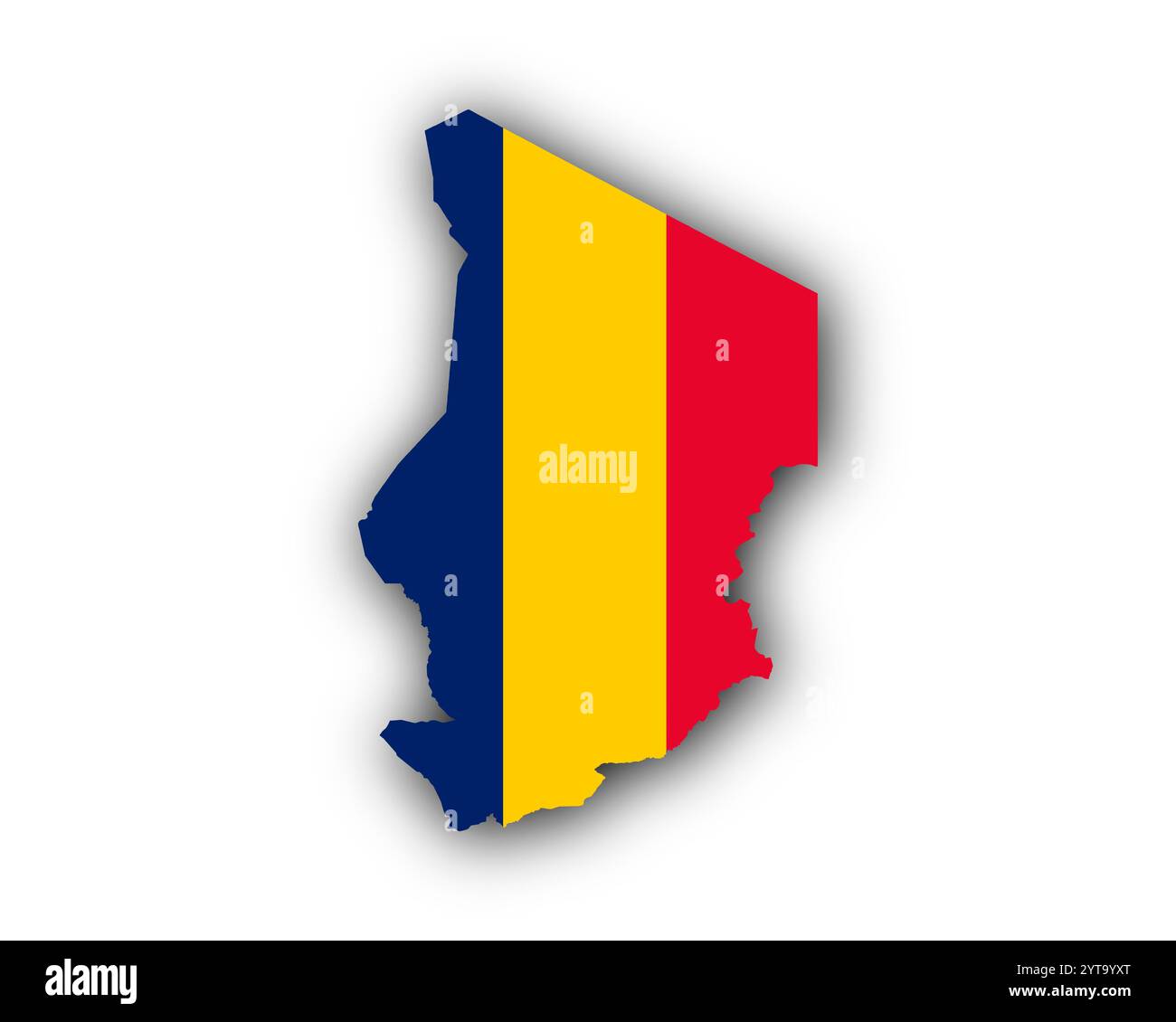 Chad flag map hi-res stock photography and images - Alamy