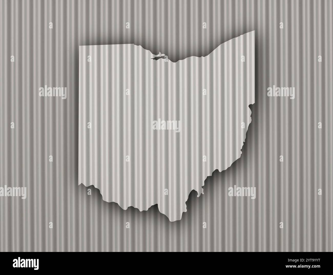 Map of ohio on corrugated iron hi-res stock photography and images - Alamy