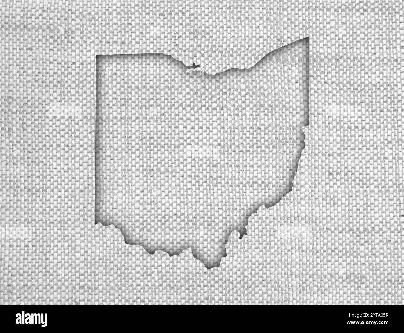 Map of Ohio on old linen Stock Photo - Alamy